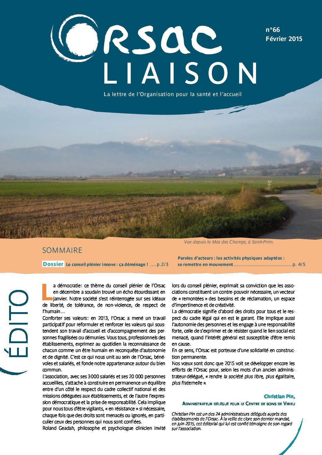 Orsac liaison n°66 (février 2015) – cpa01